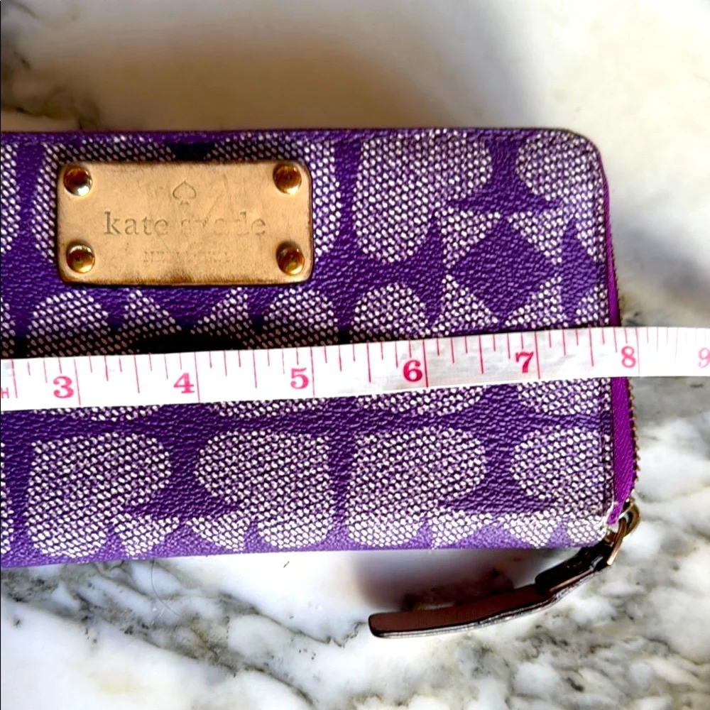 kate spade | Bags | Y2k Kate Spade Neda Zip Around Pebbled Ace Of ...